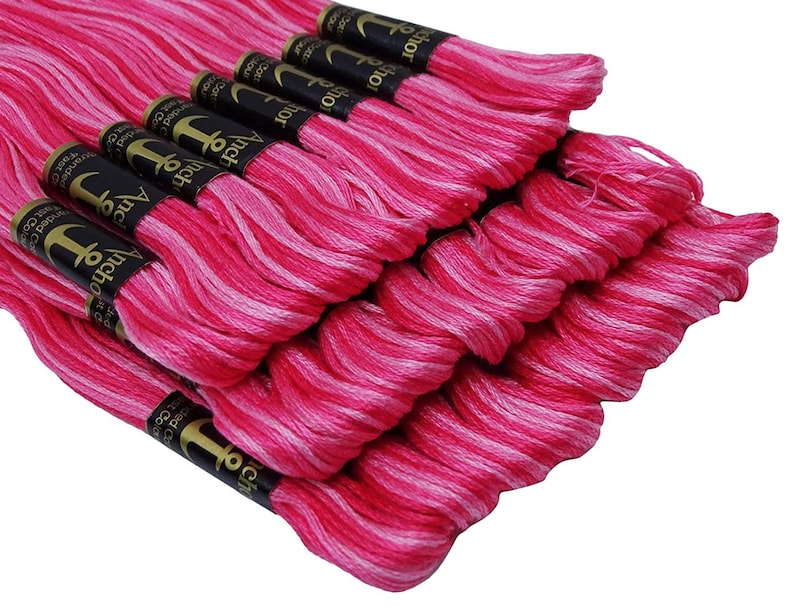 25 x 8 Meters Coats Anchor Variegated Color Cross Stitch Cotton ...