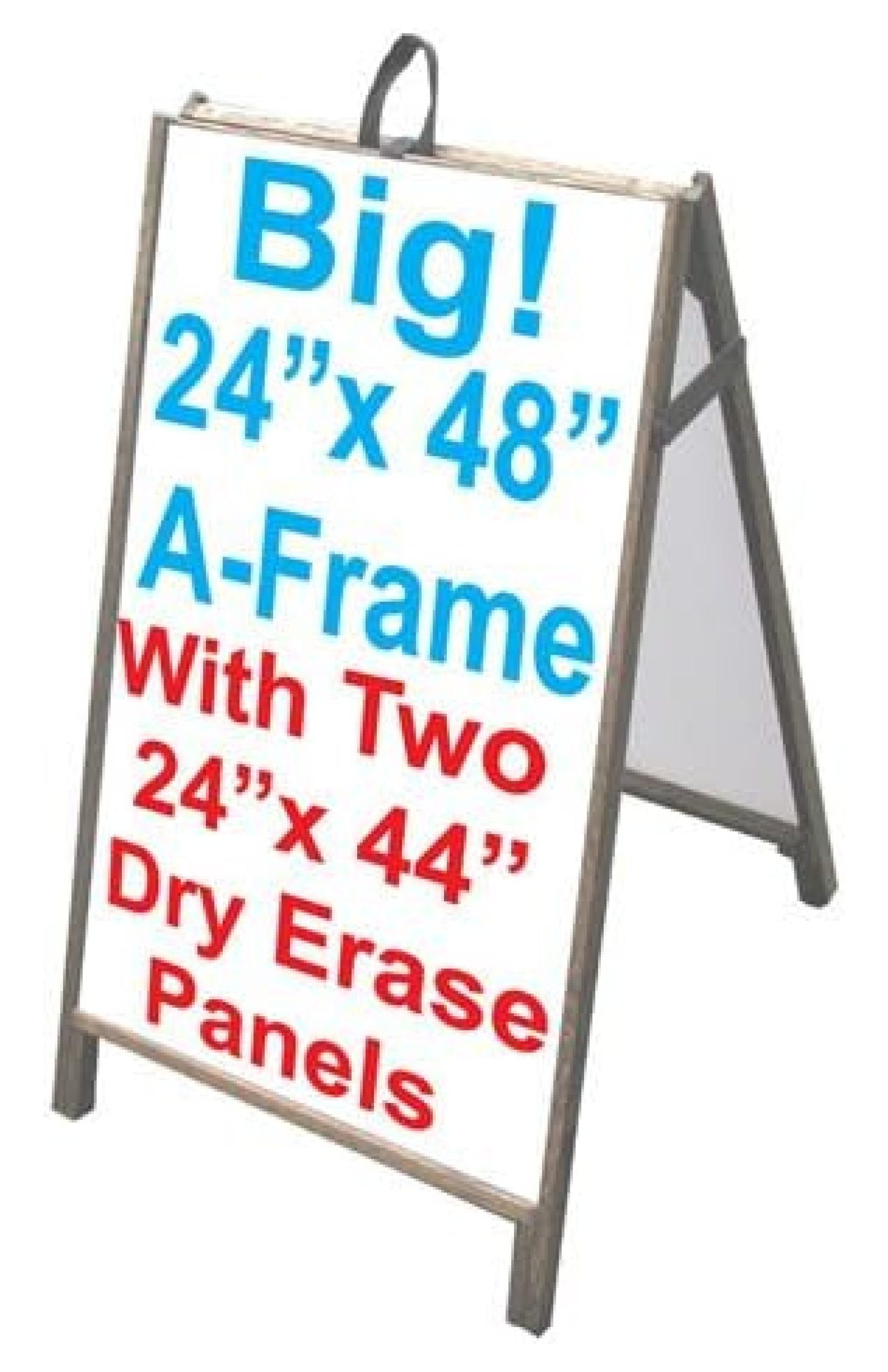 25" x " Sidewalk A-frame Sandwich Board Sign w/Dry Erase Insert Panels - Walmart.com