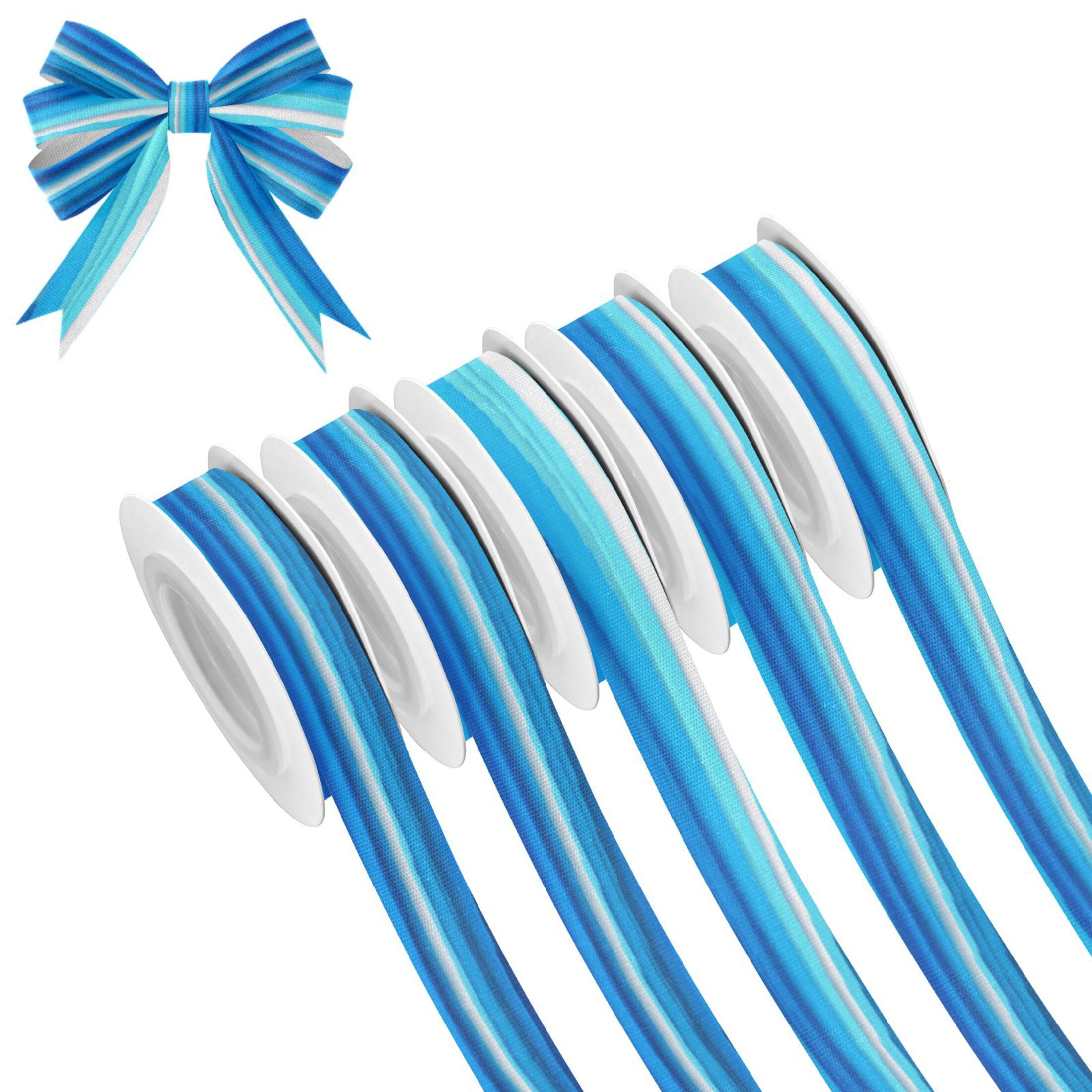 25-yard Christmas-Print Ribbon 5-Roll Pack Gift Wrapping/Holiday ...