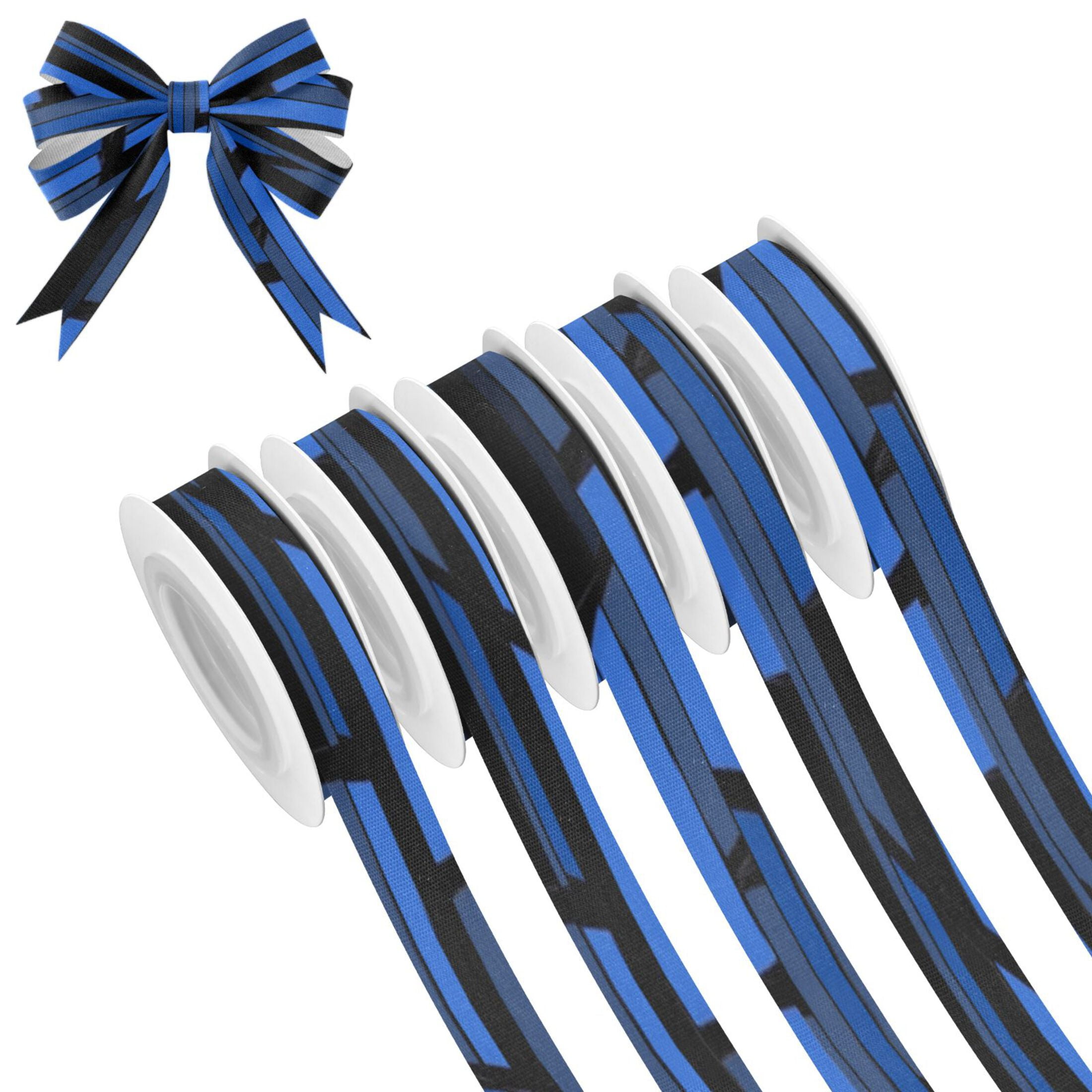 25-yard Christmas-Print Ribbon 5-Roll Pack Gift Wrapping/Holiday ...
