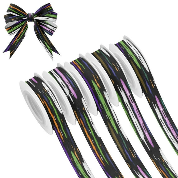 25-yard Christmas-Print Ribbon 5-Roll Pack Gift Wrapping/Holiday ...
