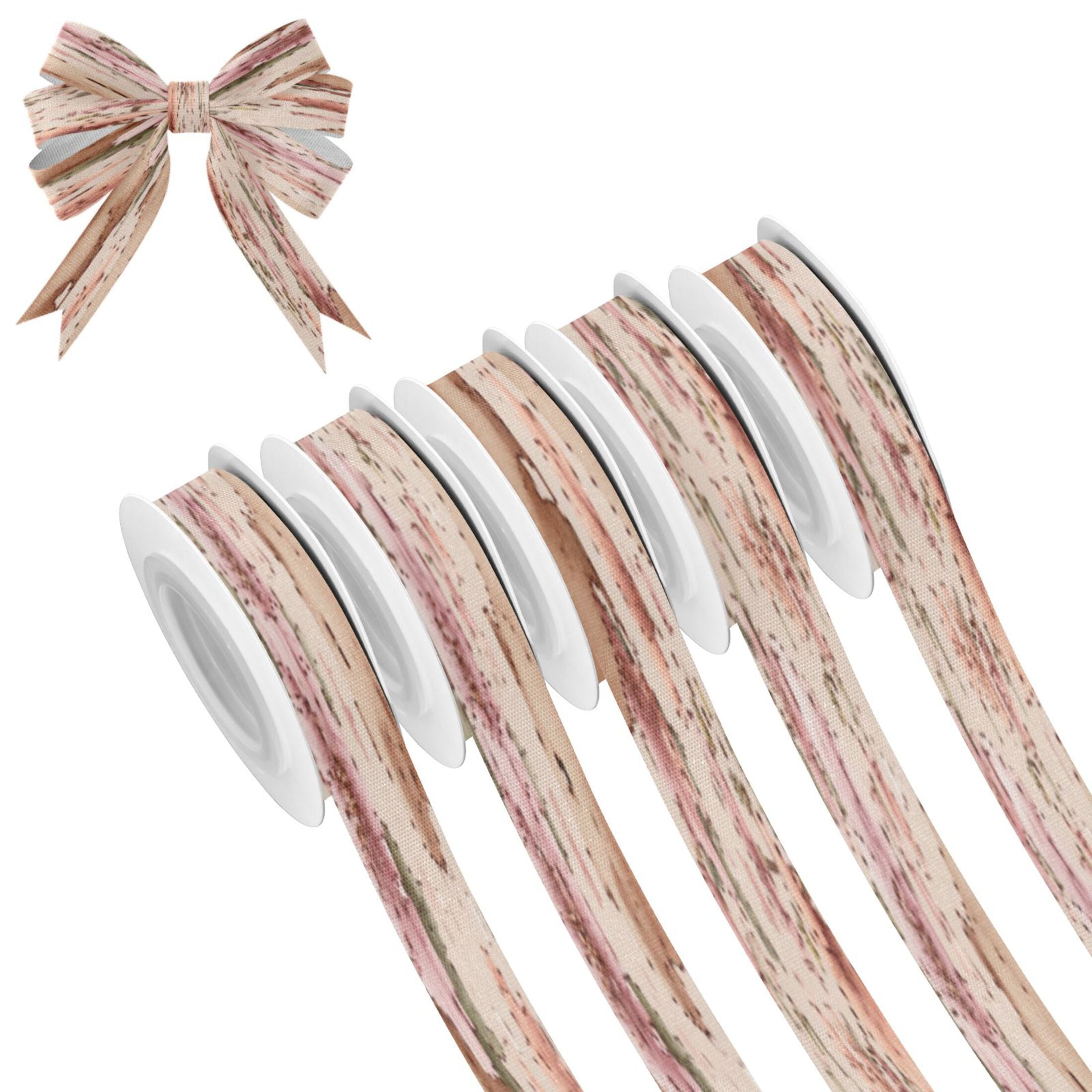 25-yard Christmas-Print Ribbon 5-Roll Pack Gift Wrapping/Holiday ...