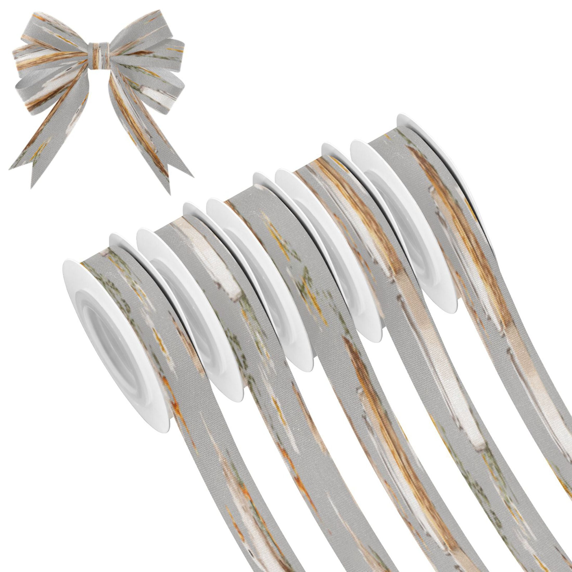 25-yard Christmas-Print Ribbon 5-Roll Pack Gift Wrapping/Holiday ...