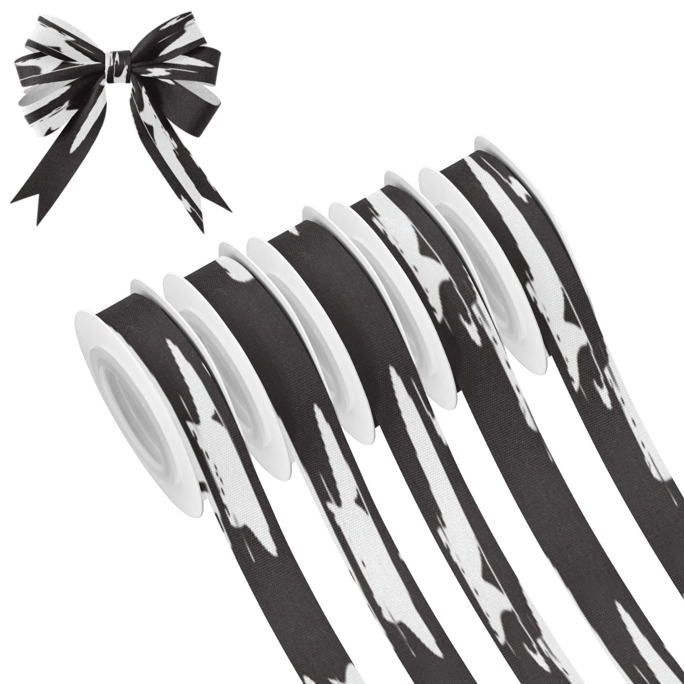 25-yard Christmas-Print Ribbon 5-Roll Pack Gift Wrapping/Holiday ...