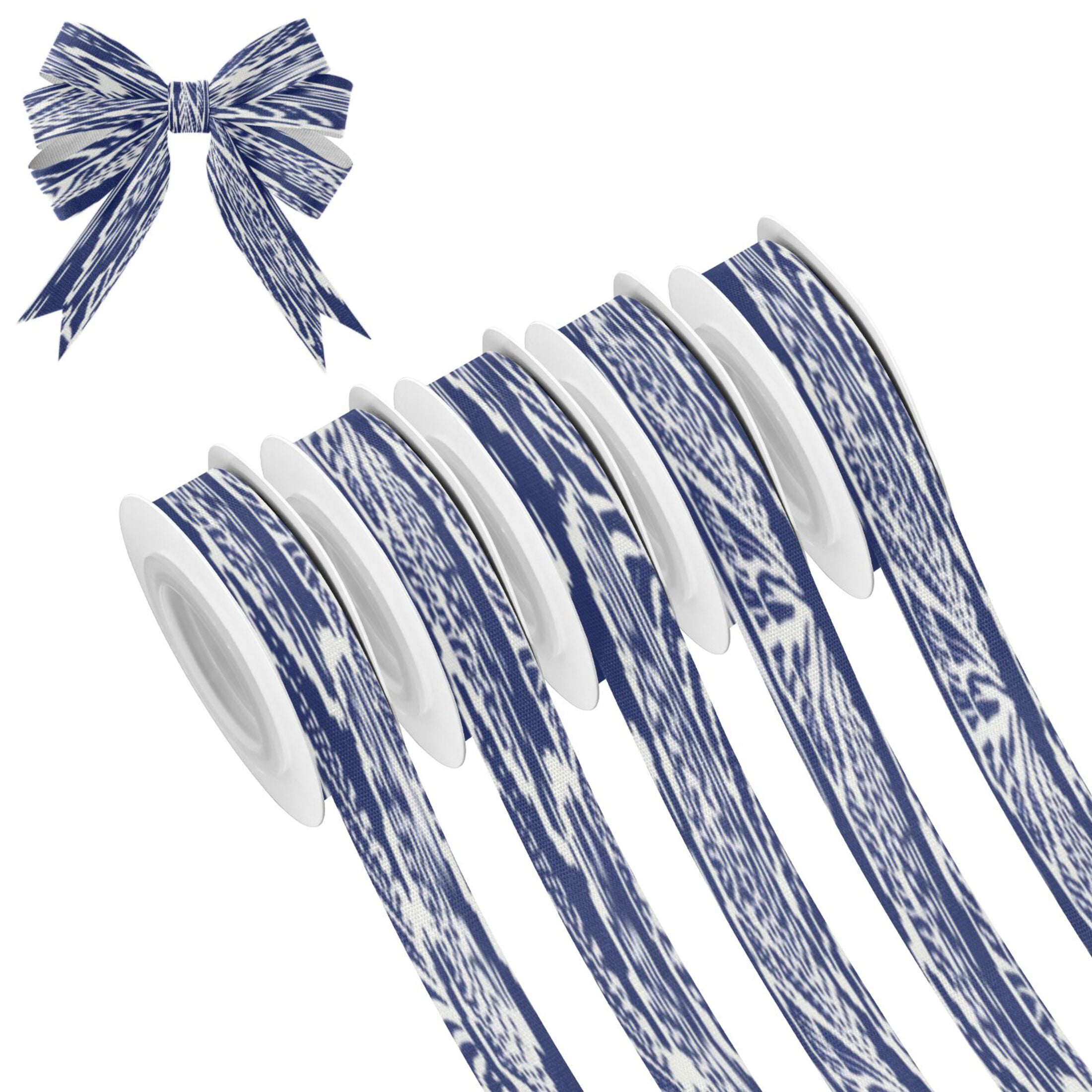 25-yard Christmas-Print Ribbon 5-Roll Pack Gift Wrapping/Holiday ...