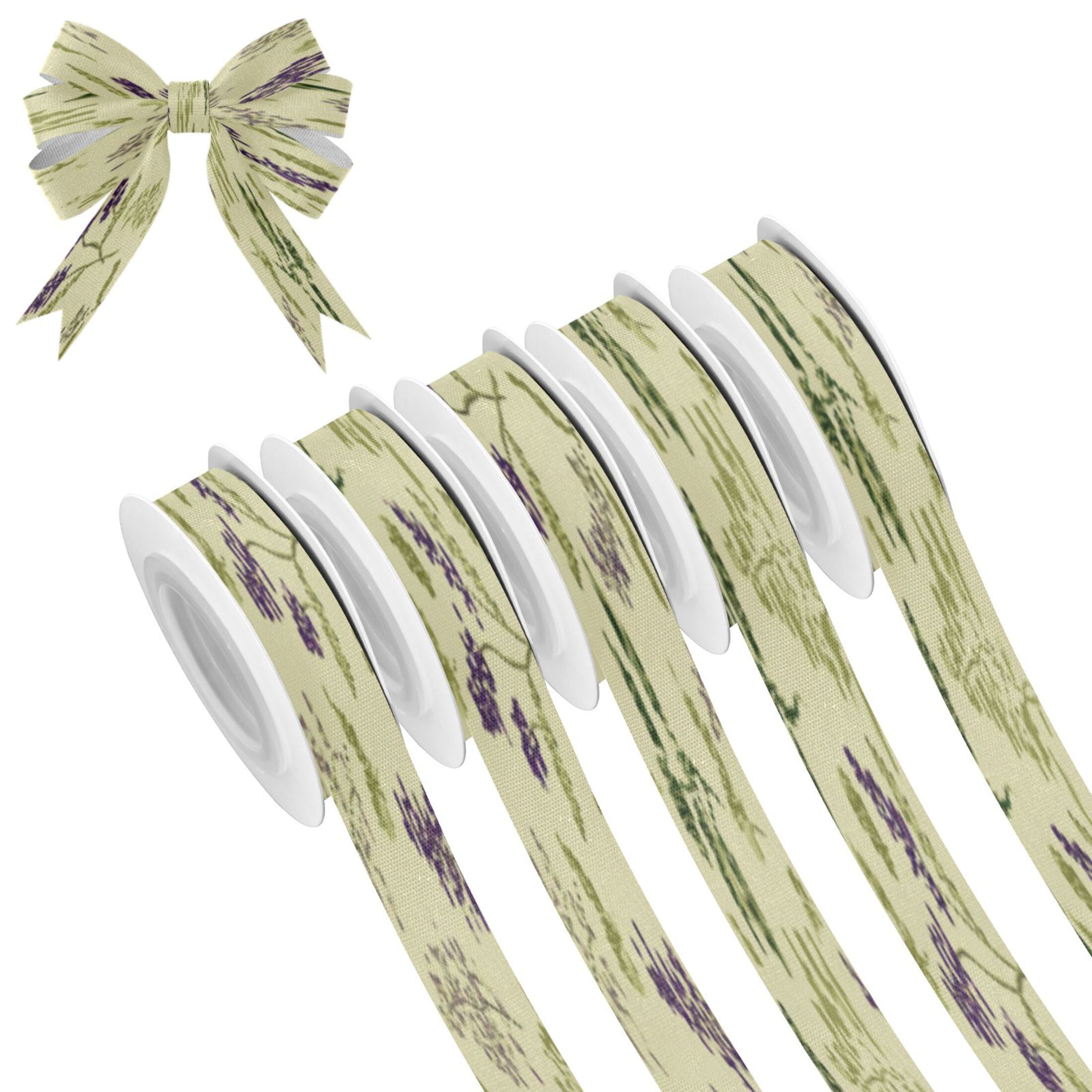 25-yard Christmas-Print Ribbon 5-Roll Pack Gift Wrapping/Holiday ...