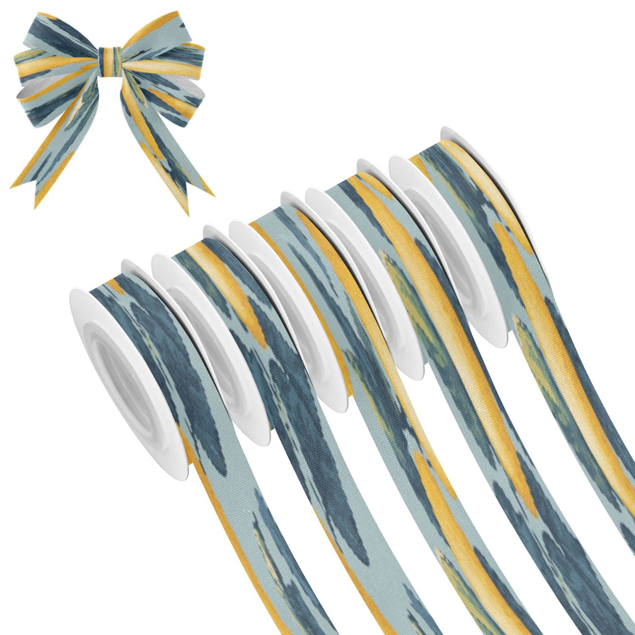 25-yard Christmas-Print Ribbon 5-Roll Pack Gift Wrapping/Holiday ...