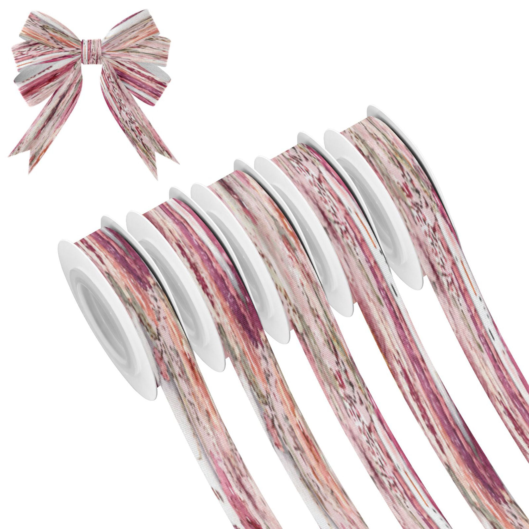 25-yard Christmas-Print Ribbon 5-Roll Pack Gift Wrapping/Holiday ...