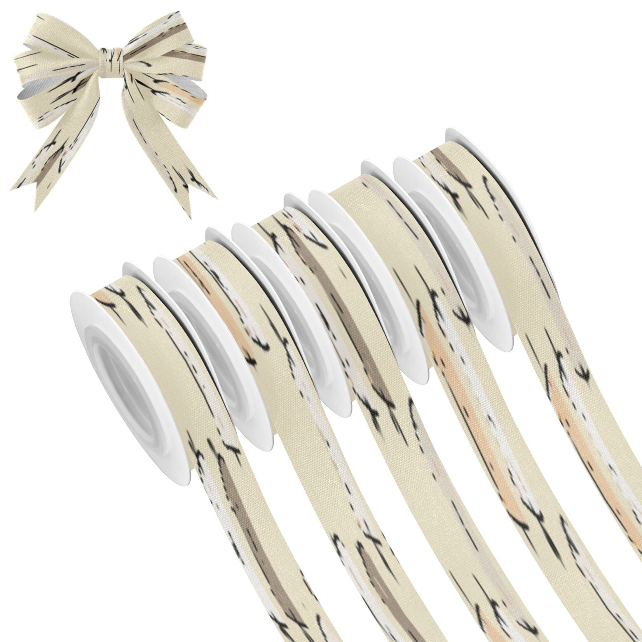 25-yard Christmas-Print Ribbon 5-Roll Pack Gift Wrapping/Holiday ...