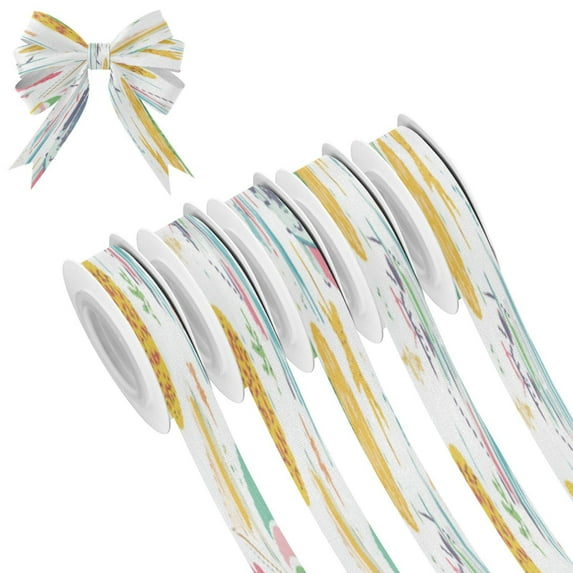 25-yard Christmas-Print Ribbon 5-Roll Pack Gift Wrapping/Holiday ...