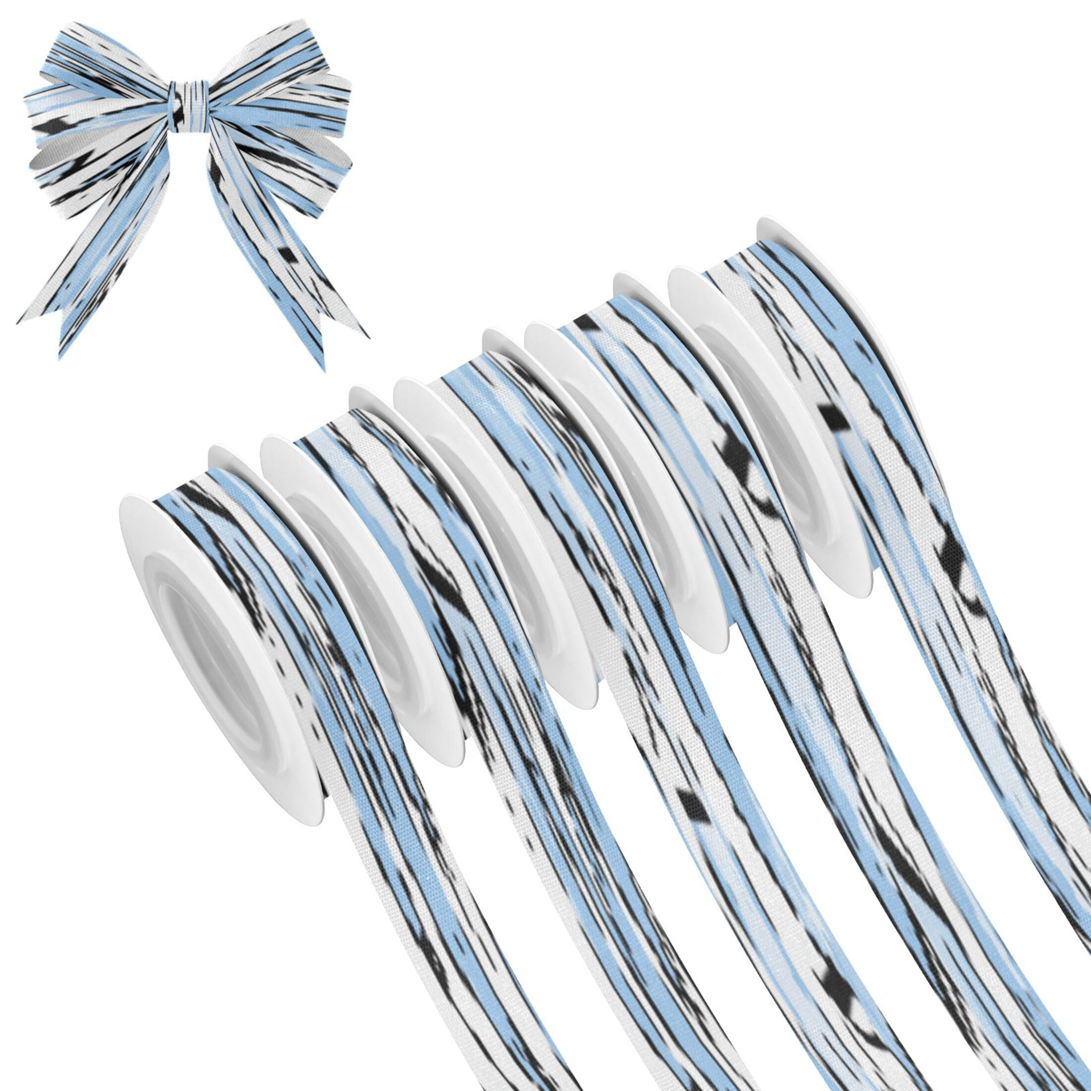 25-yard Christmas-Print Ribbon 5-Roll Pack Gift Wrapping/Holiday ...