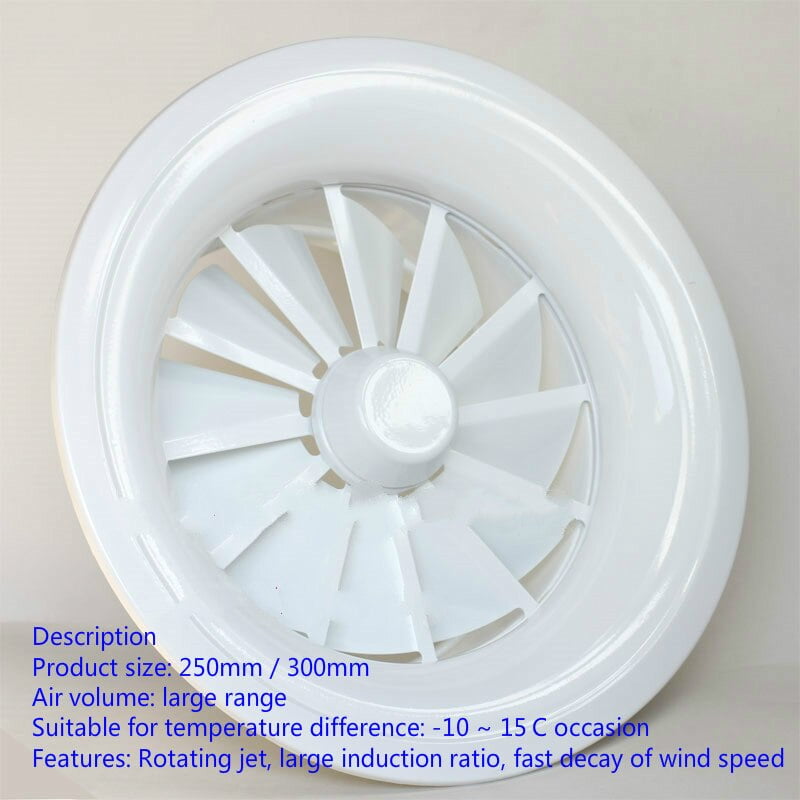 250 300 Round Swirl Diffuser for air conditioning Outlet Heating ...