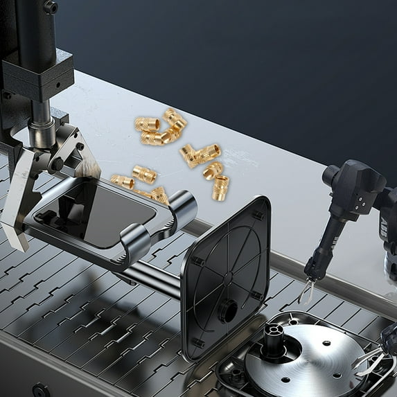 250/48Pcs Threaded Inserts Assortment Kit Brass Thread Knurled Nuts Kit ...