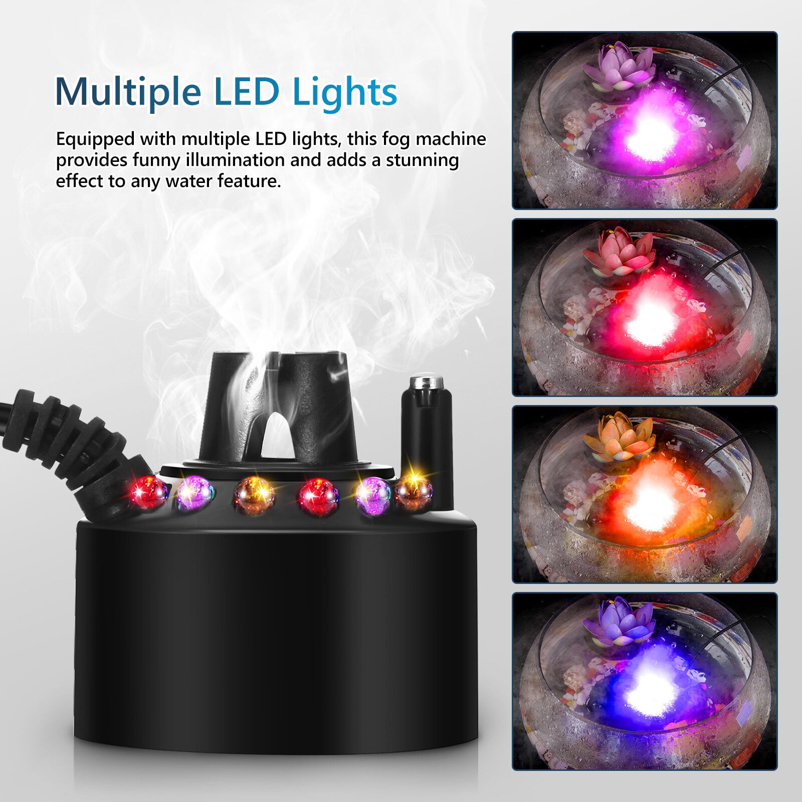 250-500ml/H Ultrasonic Mist Maker Fogger Atomizer with LED Changing ...