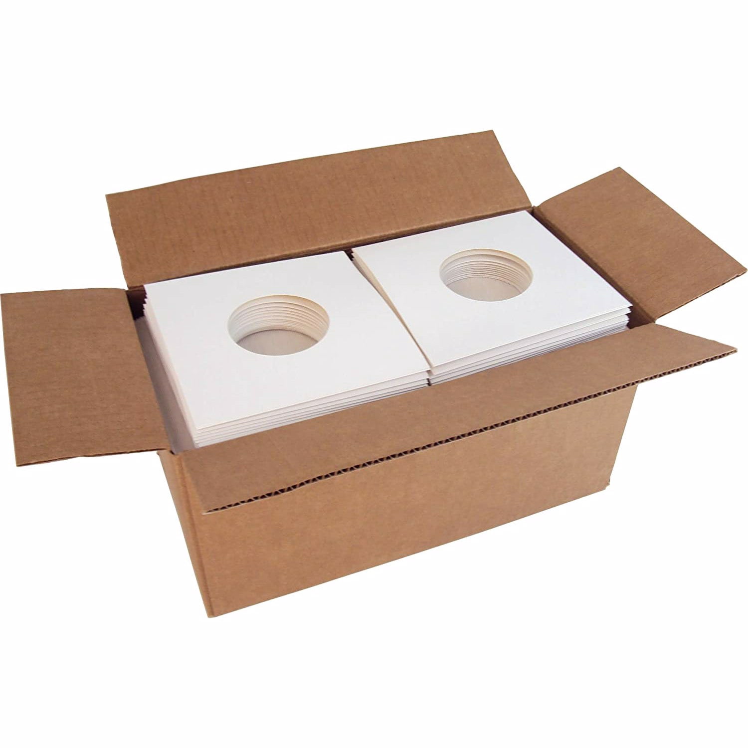 (250) 7" Heavyweight Record Jackets - White with Center Hole ...