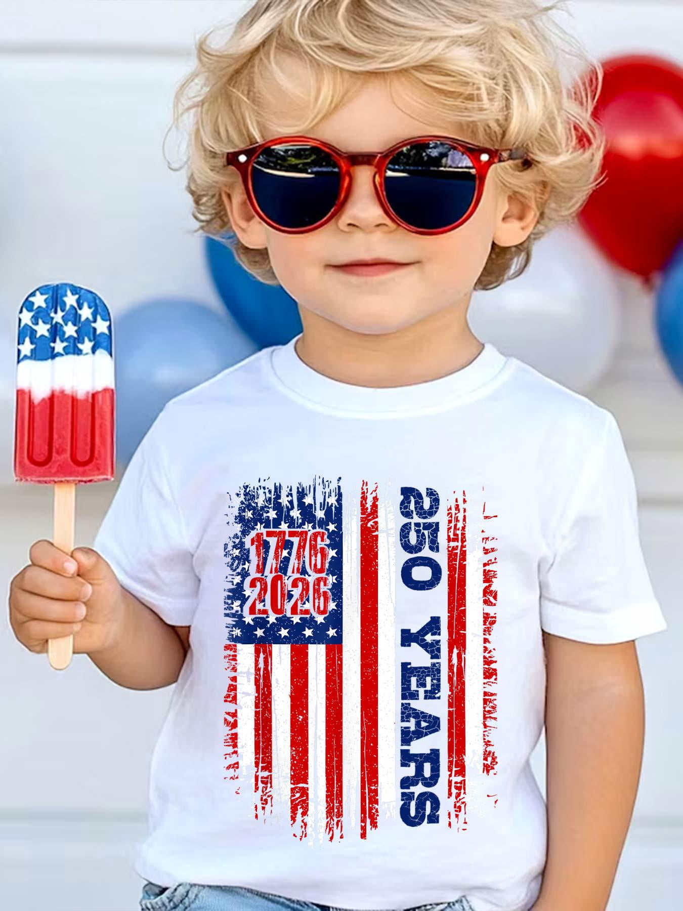 250 American Anniversary USA 250th Independence Day 2026 Kids T-Shirt ...