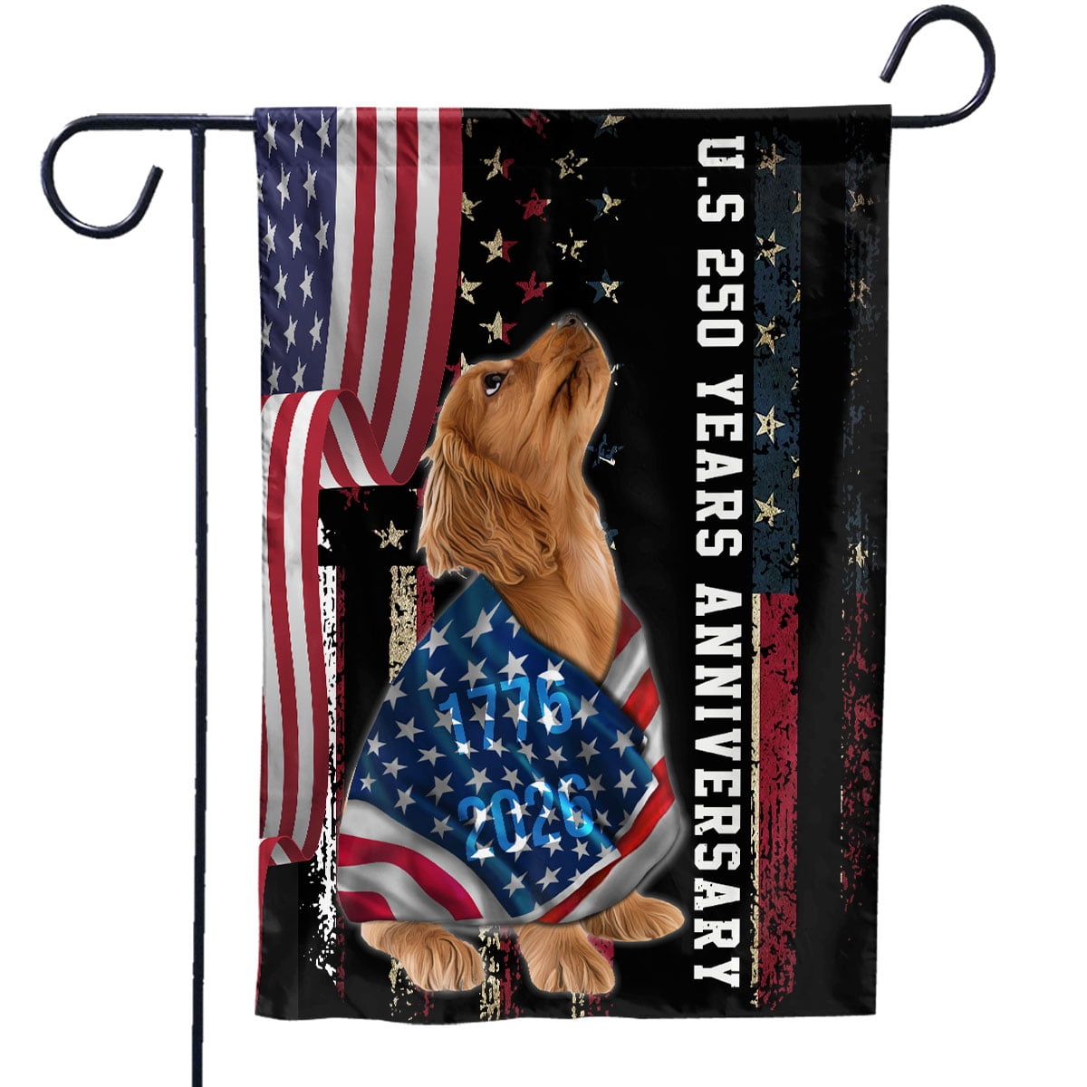 250 Anniversary Flag 29.5x39.5 inch Cocker Spaniel Dog Wearing ...