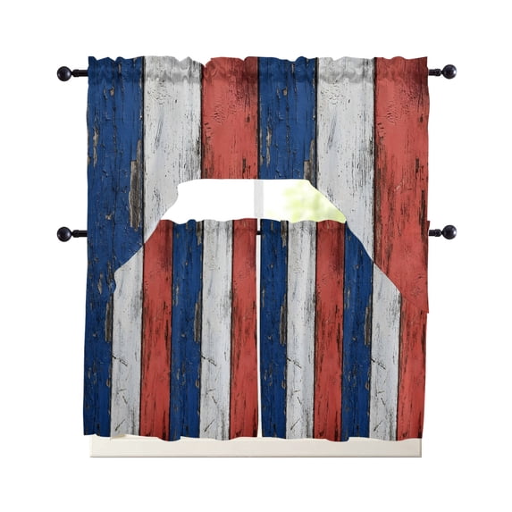 250 Anniversary Kitchen Curtains Set for Windows 3 Piece Cafe Curtains ...