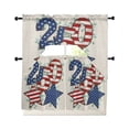 250 Anniversary Memorial Kitchen Curtains Set for Windows 3 Piece Cafe ...