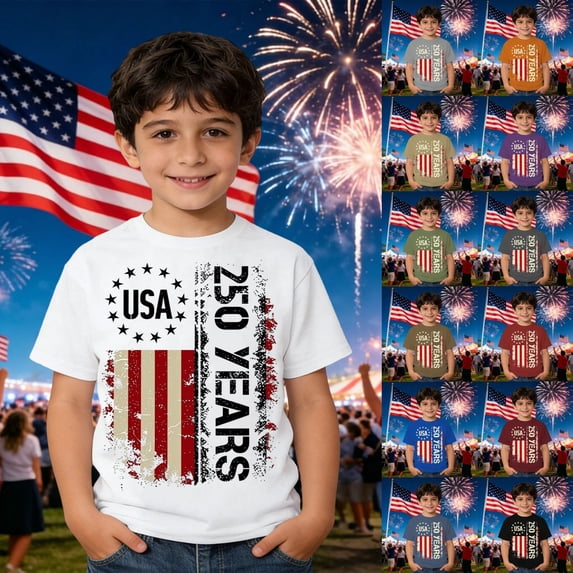 250 Anniversary Patriotic Graphic Independence Day Celebration Print ...