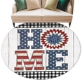 250 Anniversary Round Rug 8ft Washable Circle Rugs Non Slip HOME ...