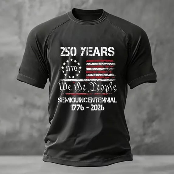 250 Anniversary Shirt Unisex Fashion Print Breathable Casual Top Daily ...