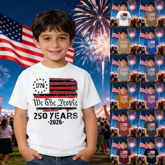 250 Anniversary Shirts Kids Independence Day Patriotic Star Pattern ...