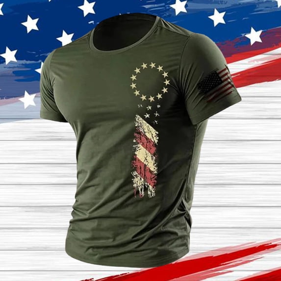 250 Anniversary Shirts Men's July 4Th Red White Navy Graphic Short ...