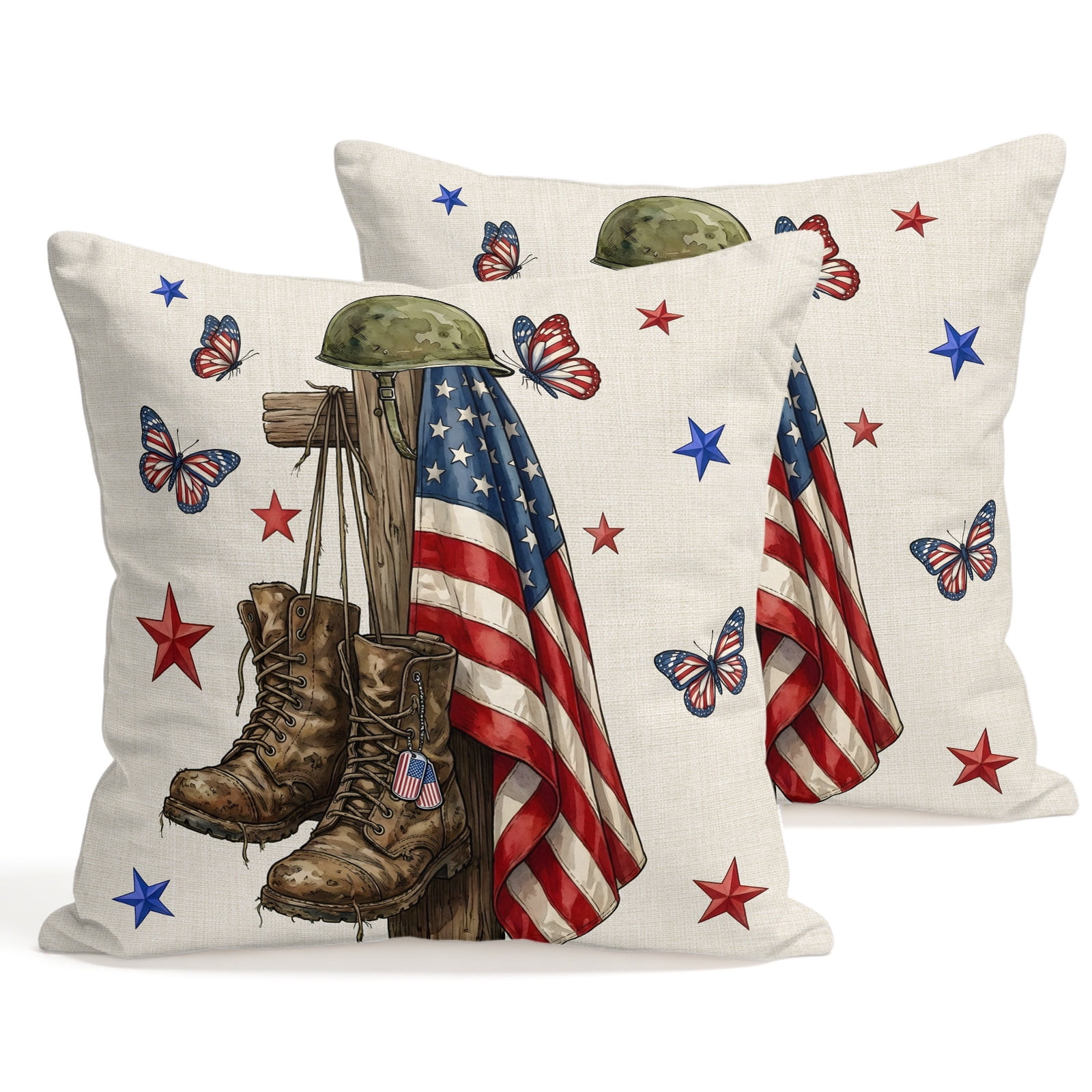 250 Anniversary Throw Pillow Covers 16 x 16 Inch Pillow Covers Set of 2 ...