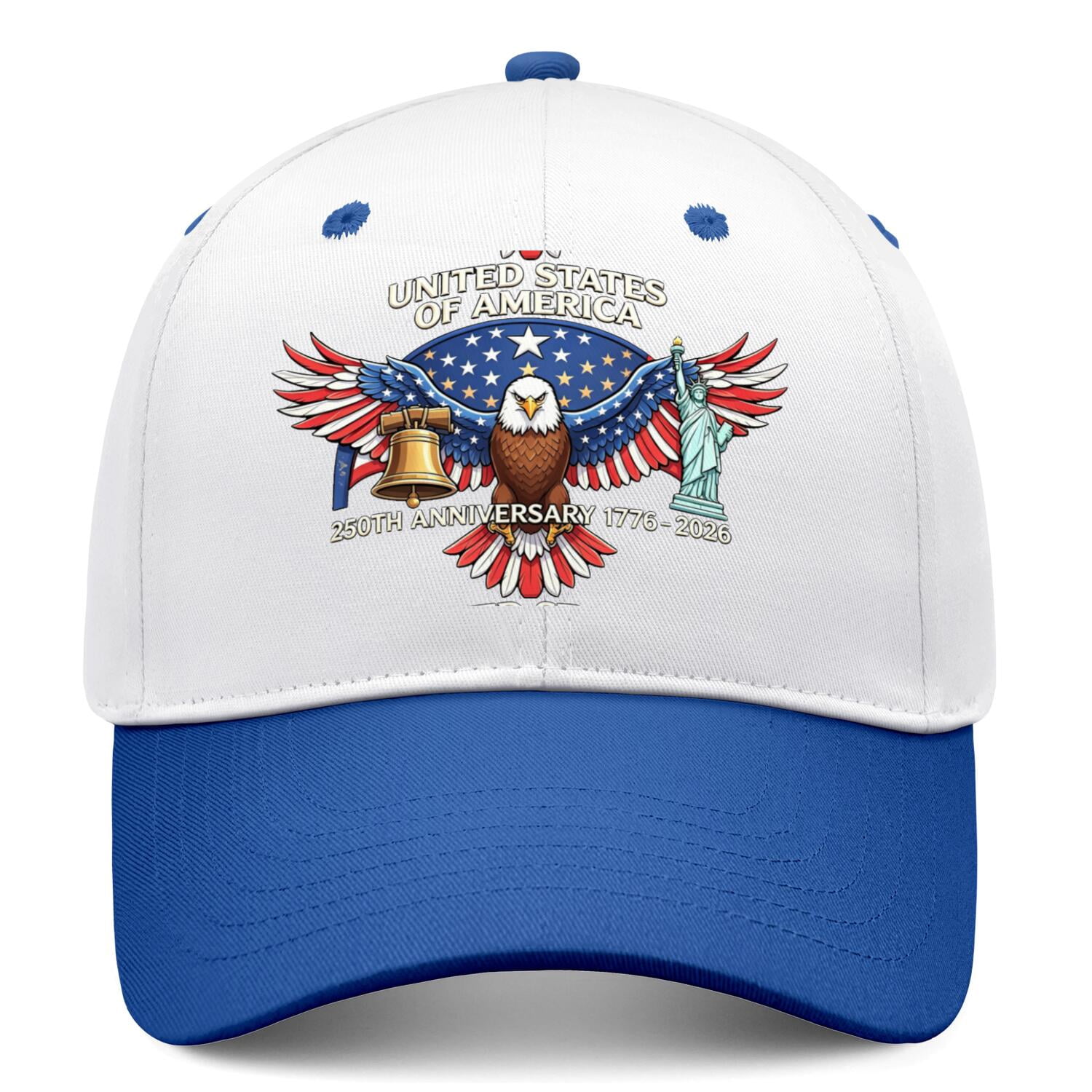 250 Anniversary USA 1776-2026 Patriot Eagle Liberty Cross Cap Unisex ...