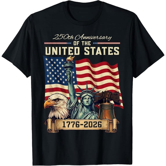250 Anniversary USA 250th US Flag Patriotic 4th of July T-Shirt ...