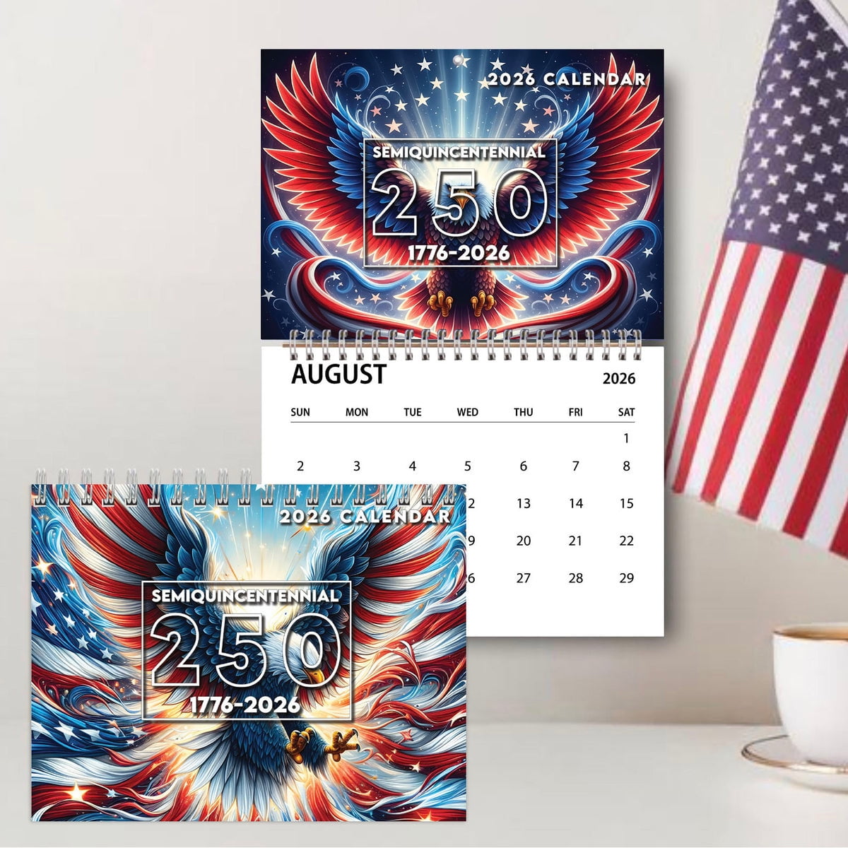 250 Anniversary USA Calendar of 2026, Wall Calendar for 250th ...
