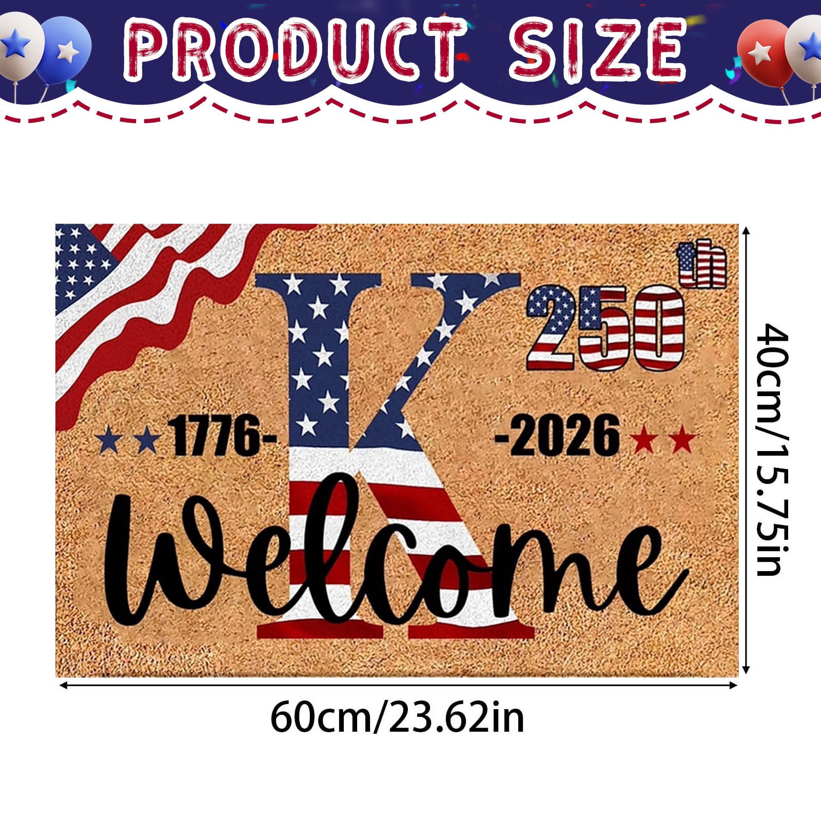 250 Anniversary USA Door Mat – Patriotic Door Mat Personalized, 250th ...
