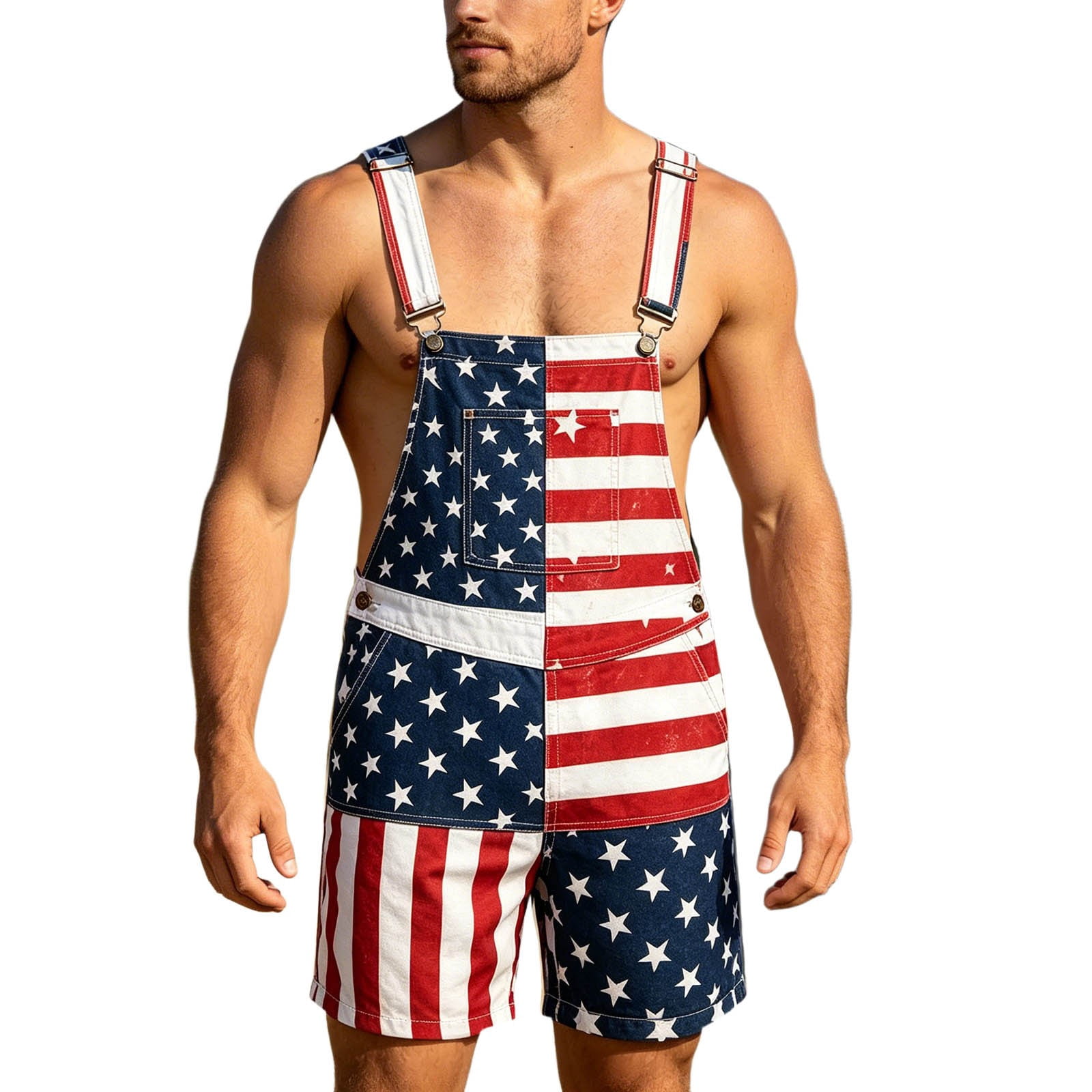 250 Anniversary USA Flag Overalls Men Unisex 4th of July Outfits for ...