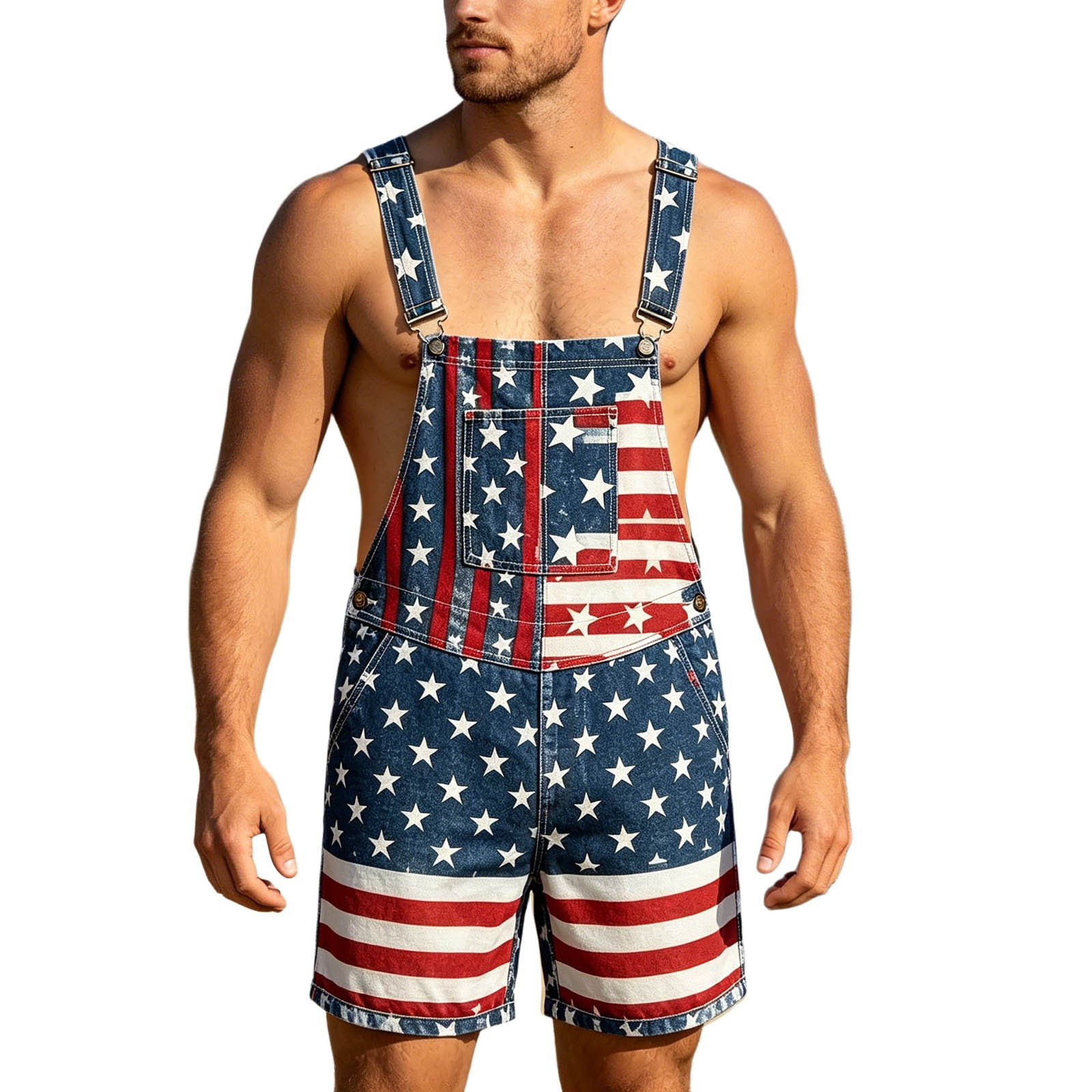 250 Anniversary Usa Flag Overalls Men Unisex 4th Of July Outfits For