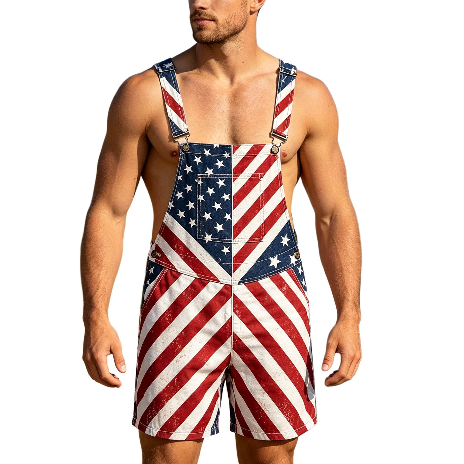 250 Anniversary USA Flag Overalls Men Unisex 4th of July Outfits for ...