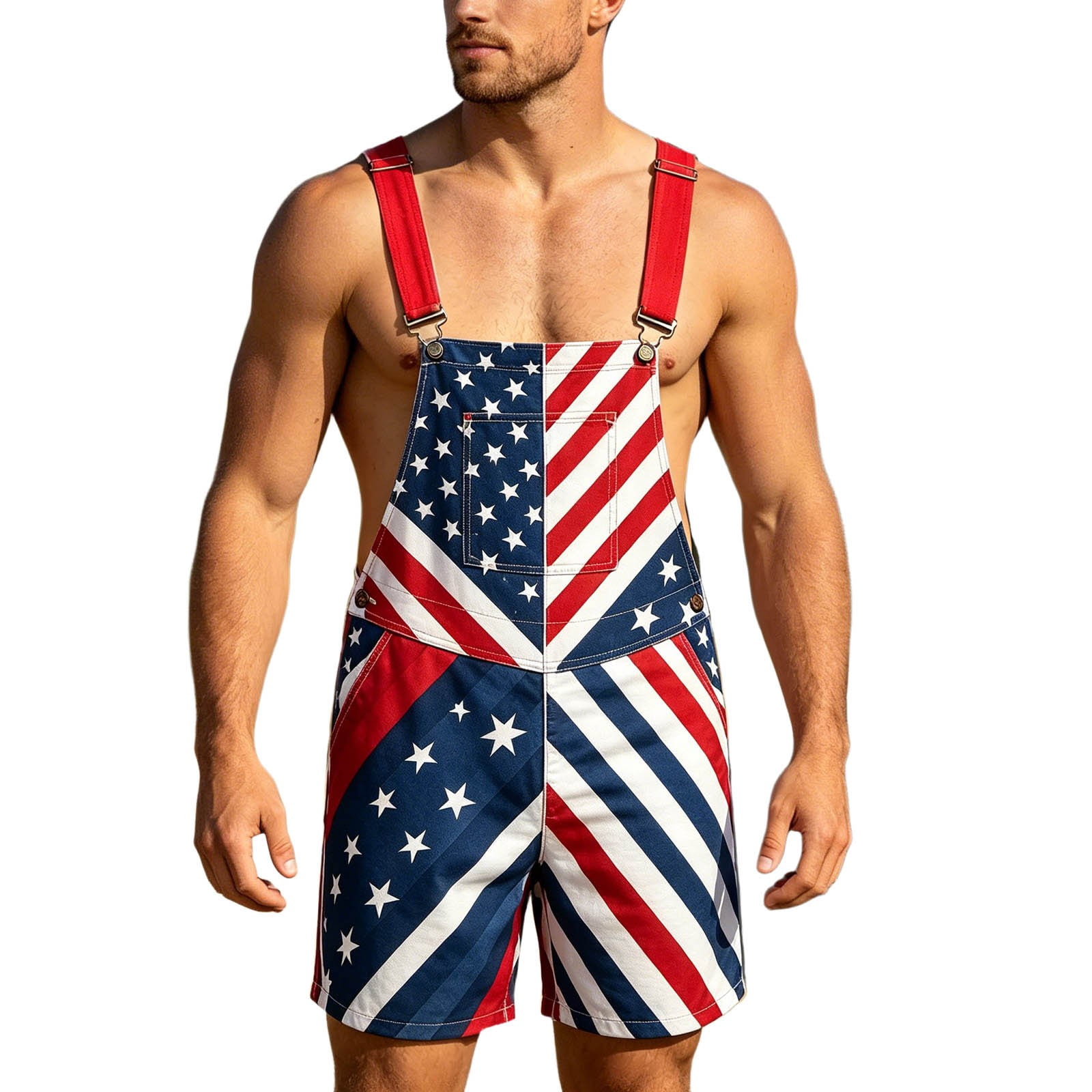 250 Anniversary Usa Flag Overalls Men Unisex 4th Of July Outfits For