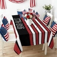 250 Anniversary USA Flag Table Cloth Waterproof Tablecloths, Black Red ...