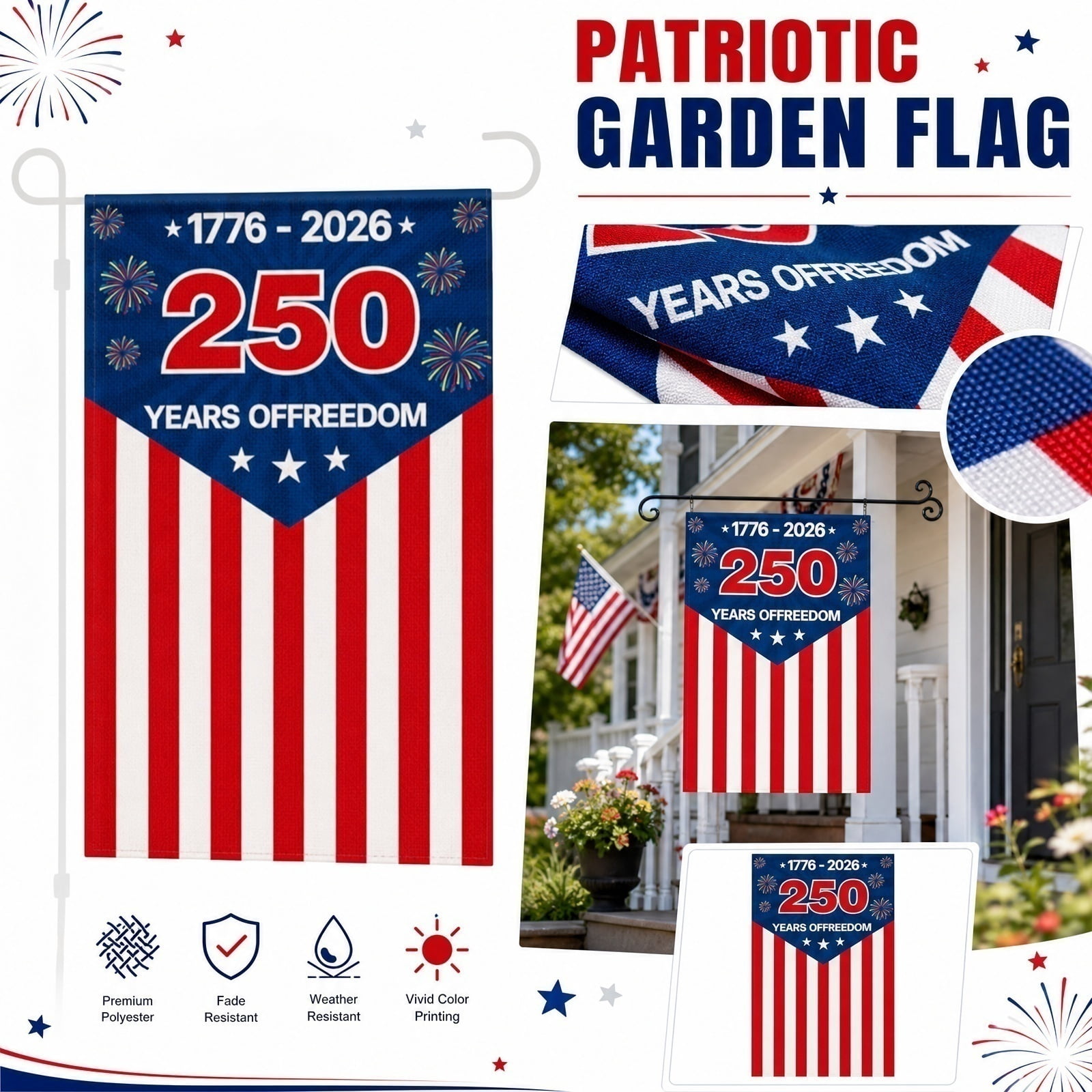 250 Anniversary USA Flag,memorial day sale,American Anniversary Flag ...