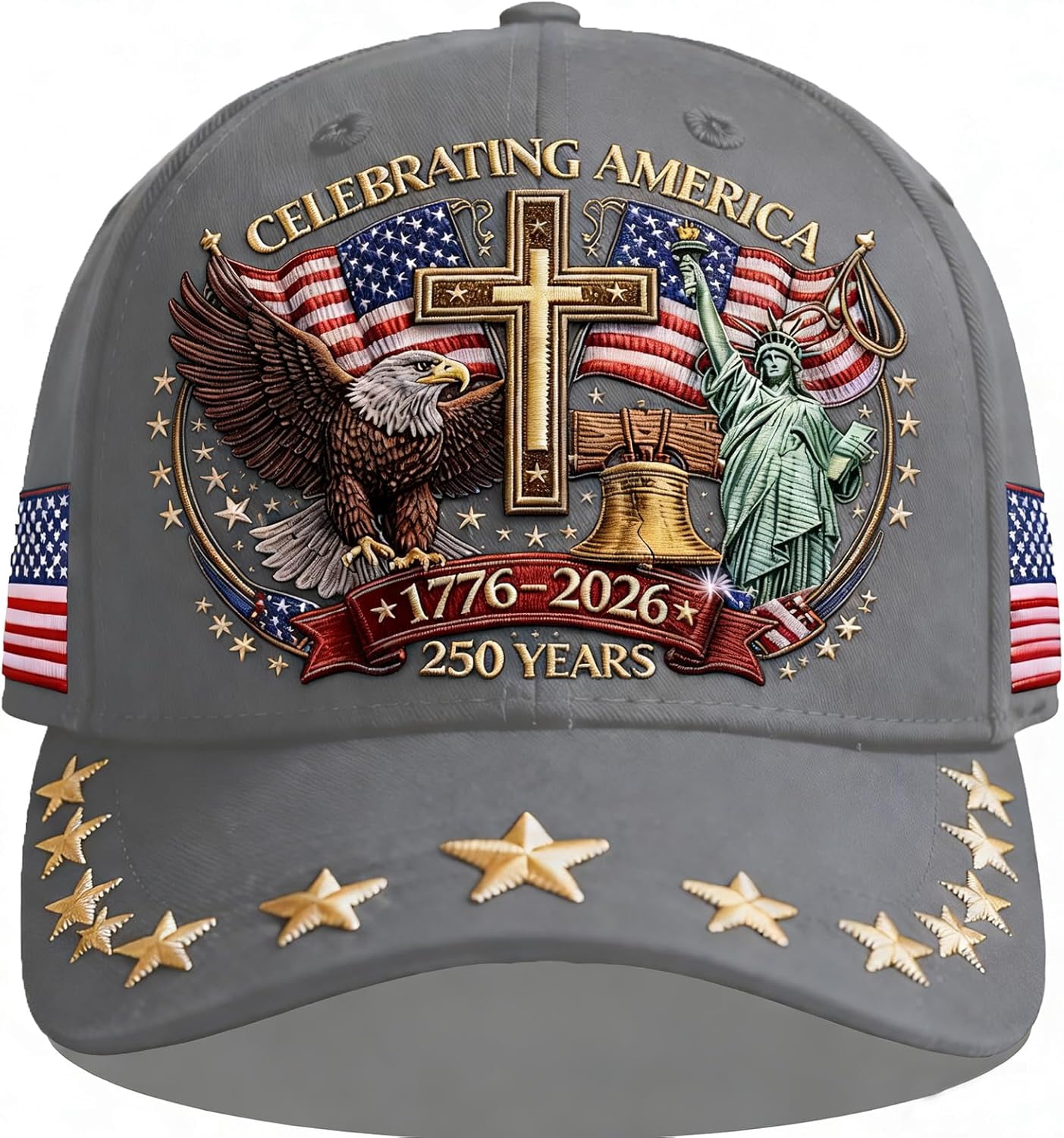 250 Anniversary USA Hat,Eagle Liberty Cross Printed Pattern,250th ...