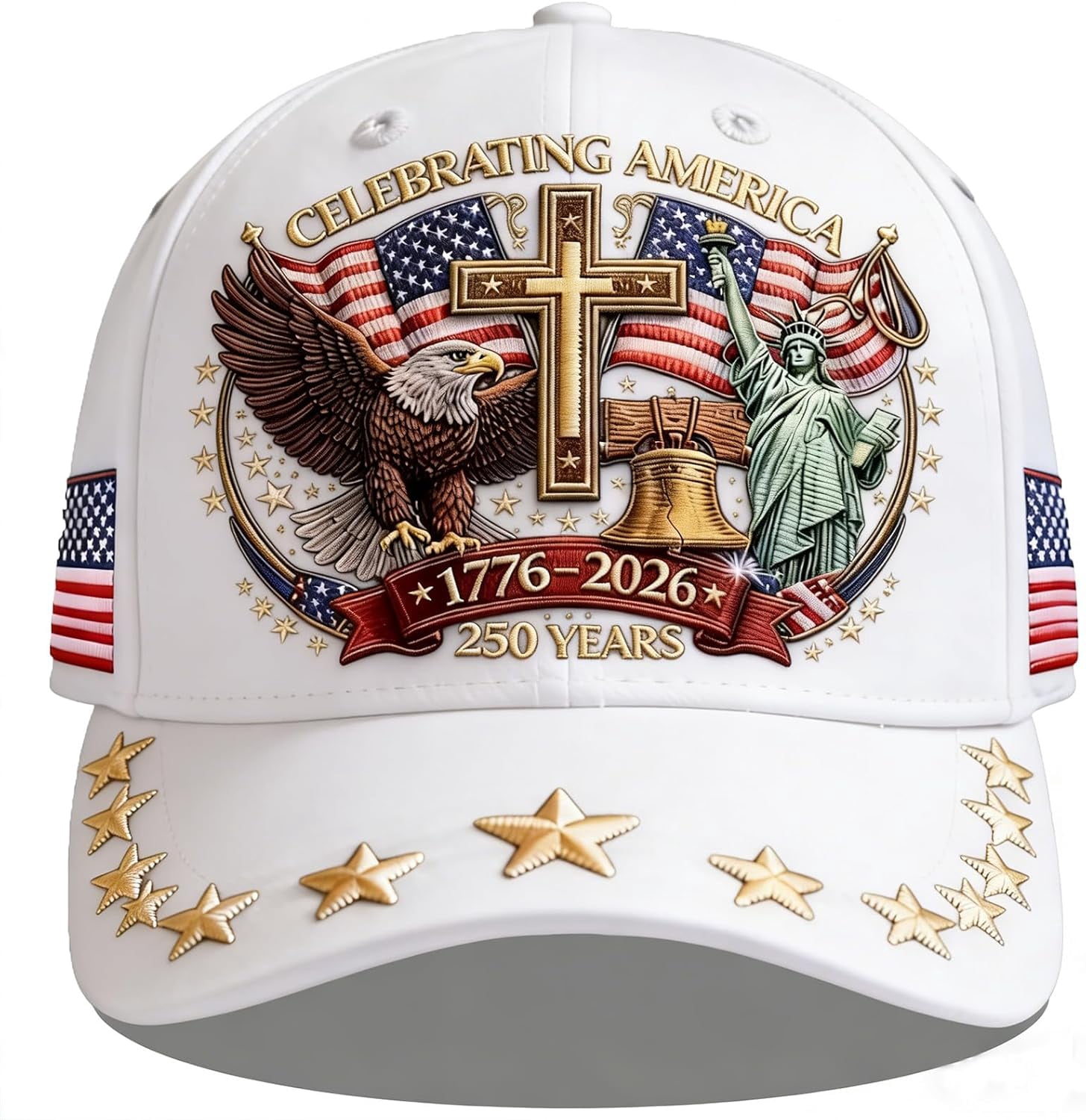 250 Anniversary USA Hat,Eagle Liberty Cross Printed Pattern,America ...