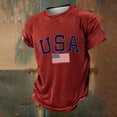 250 Anniversary USA Men's Casual Patriotic Graphic Print Crew Neck ...