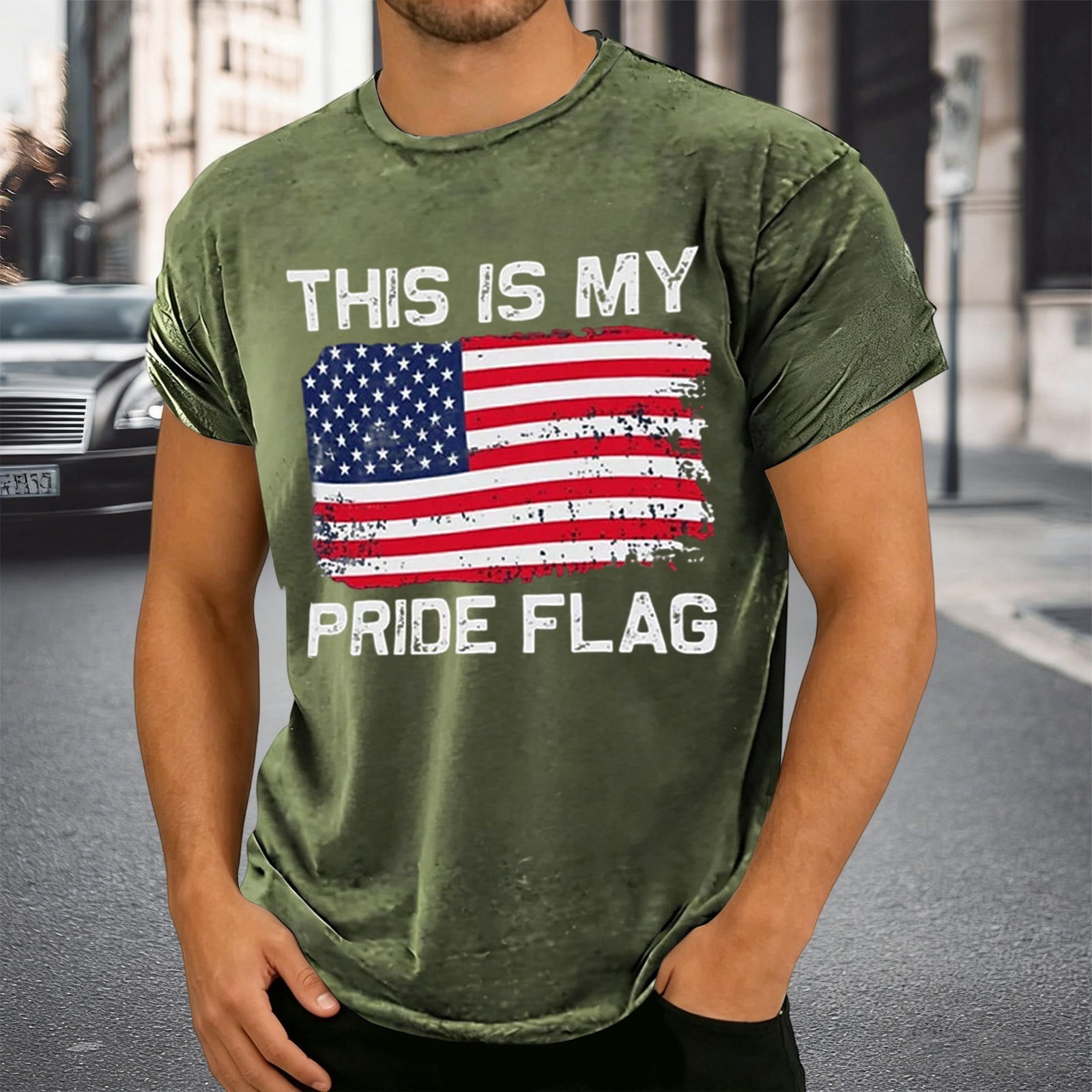 250 Anniversary USA Merchandise Mens Short Sleeve Crewneck Patriotic ...