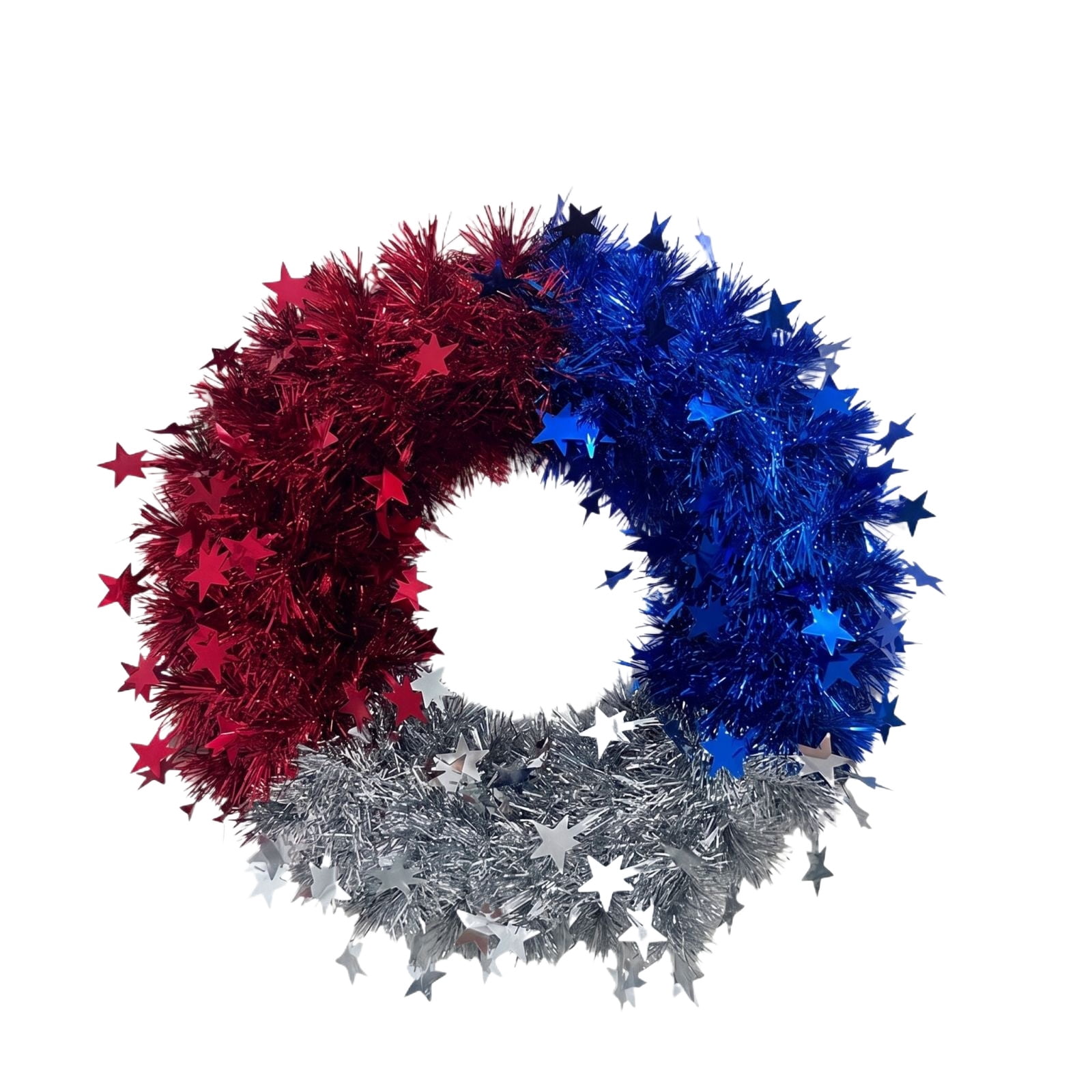 250 Anniversary USA Patriotic Sequin Wreath Decoration for 4th of July ...