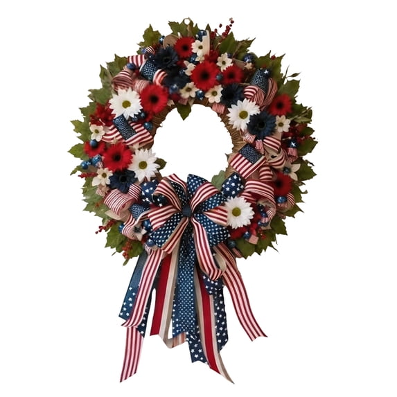 250 Anniversary USA Patriotic Wreath Americans Flag Front Door Wreath ...