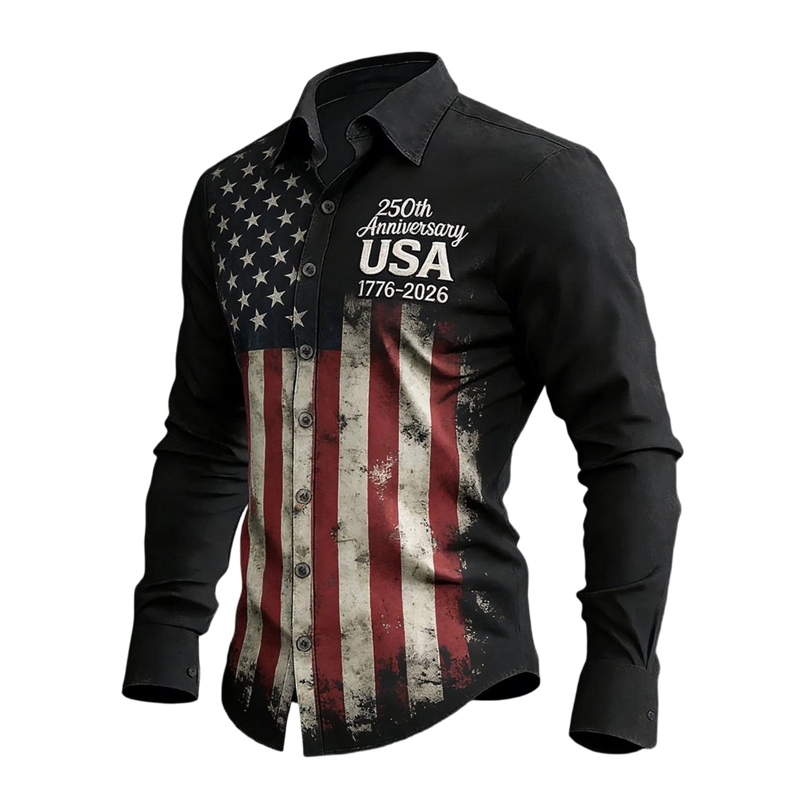 250 Anniversary USA Polo Shirt, 4th of July Shirts Patriotic USA Button ...