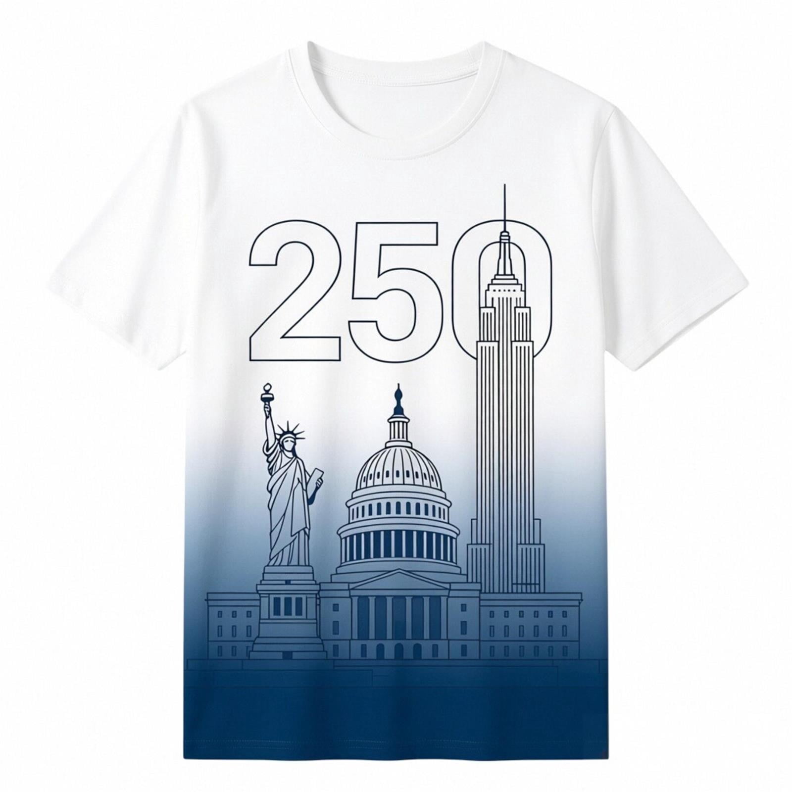 250 Anniversary USA Polo Shirt Men's Casual Short Sleeve T Shirt ...