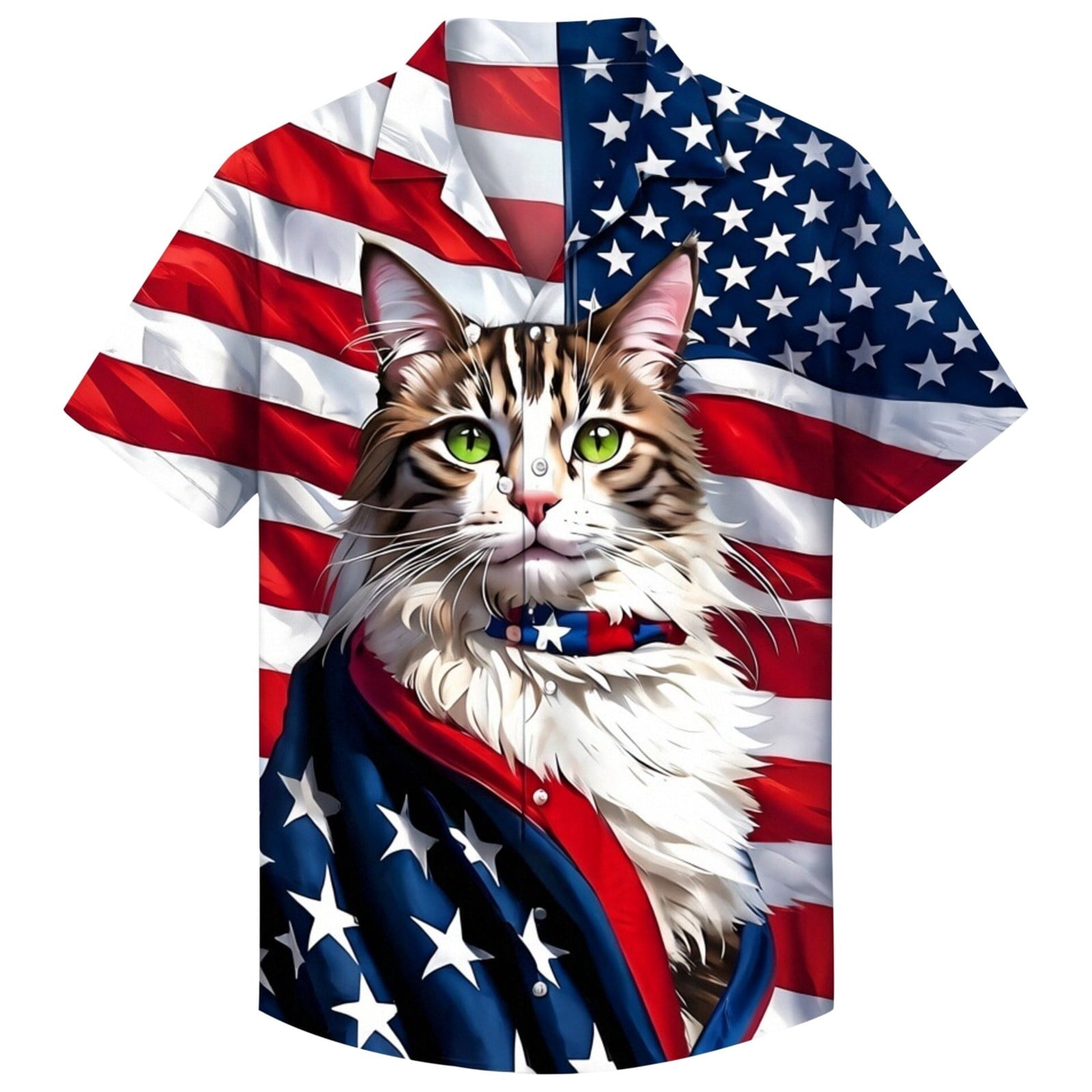 250 Anniversary USA Polo Shirt Mens Shirts Short Sleeve Tropical Button ...
