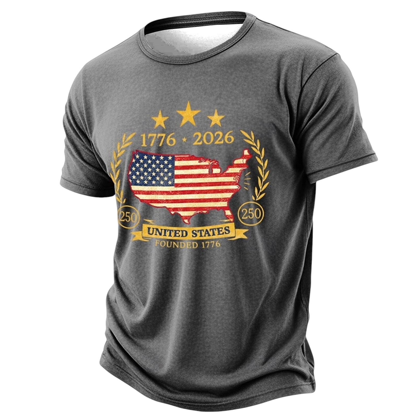 250 Anniversary USA Shirt, Men's 250th Anniversary National Flag Print ...