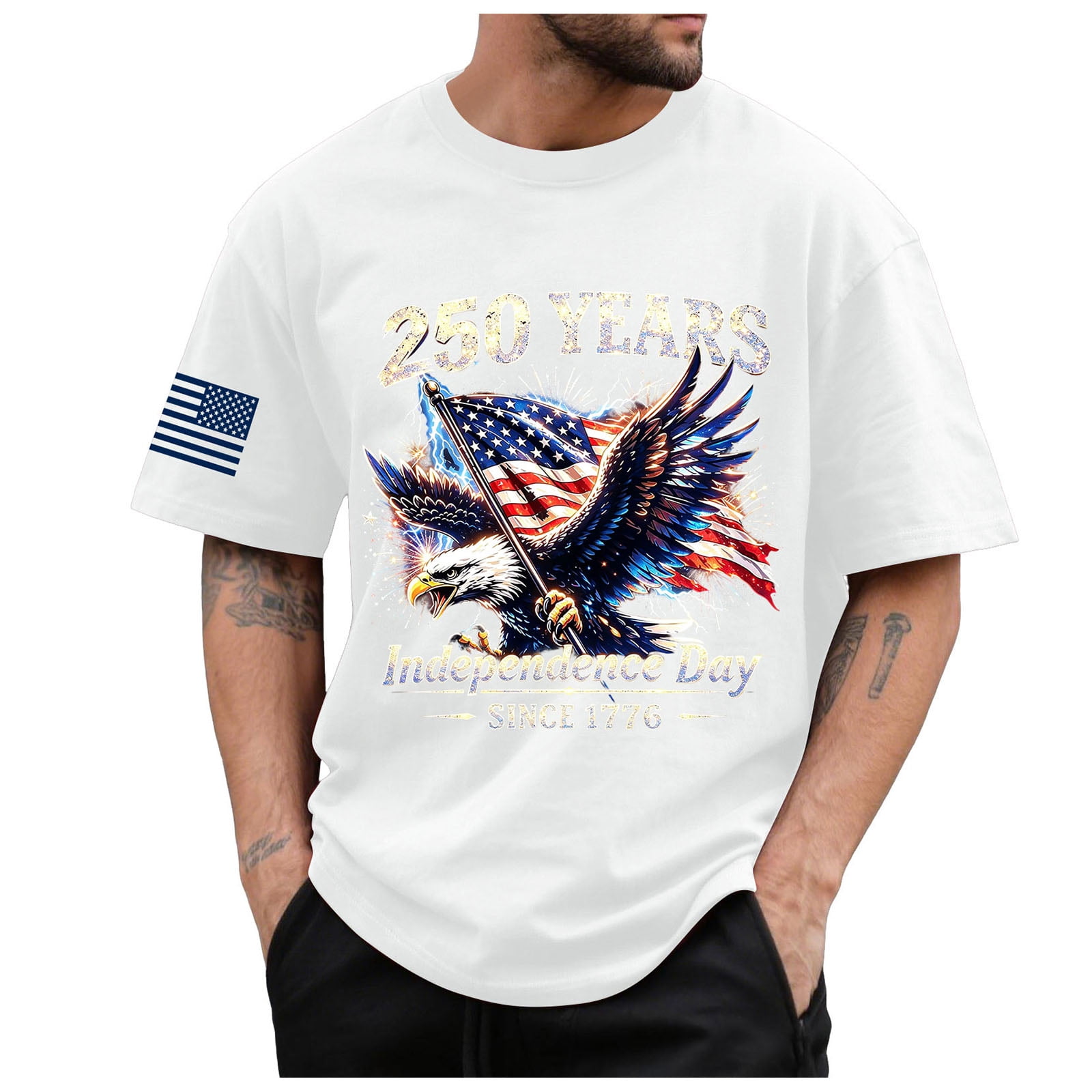 250 Anniversary USA Shirt Mens Flag Tshirt 250th America Anniversary ...